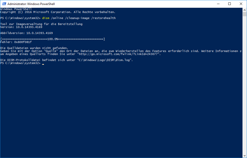 Fixing WinSXS manually, when DISM resigns